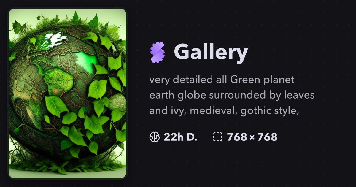 "very detailed all Green planet earth ..." | Gallery | Stablecog