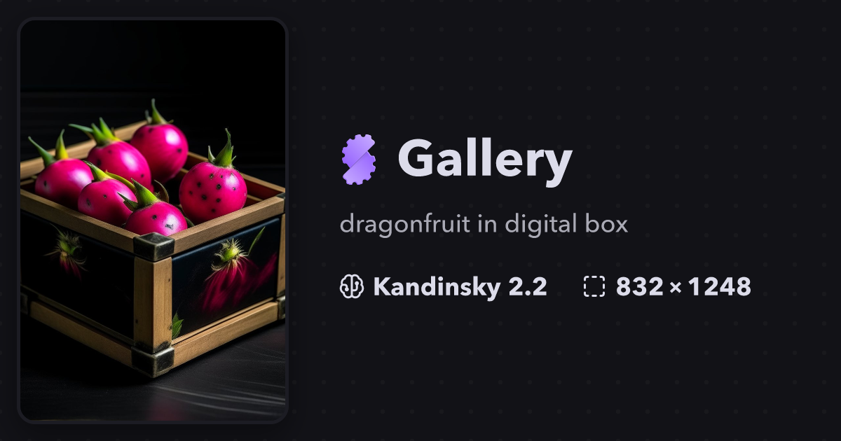 "dragonfruit in digital box" | Gallery | Stablecog
