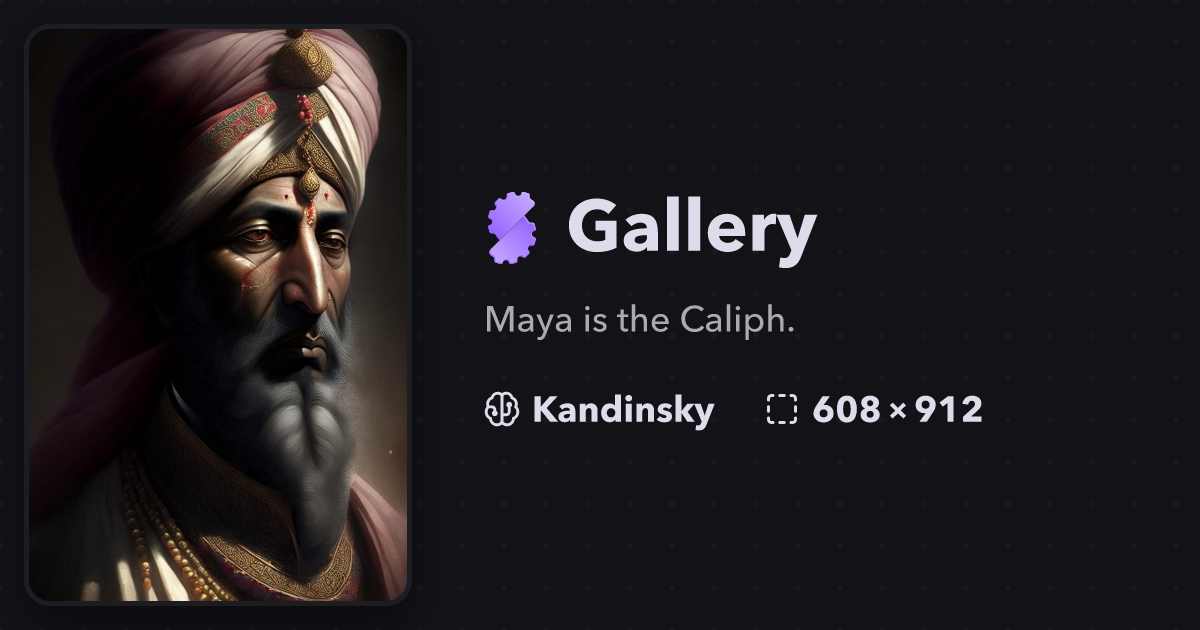 "Maya is the Caliph." | Gallery | Stablecog