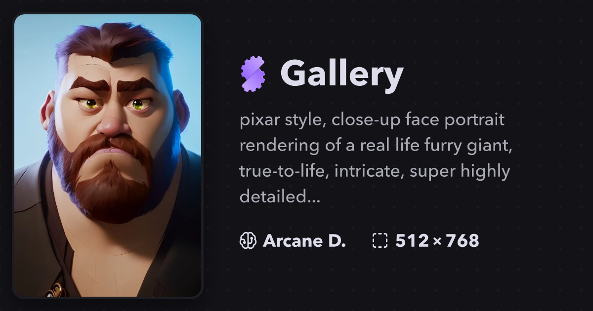 "pixar style, close-up face portrait r..." | Gallery | Stablecog