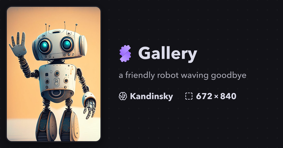 "a friendly robot waving goodbye" | Gallery | Stablecog