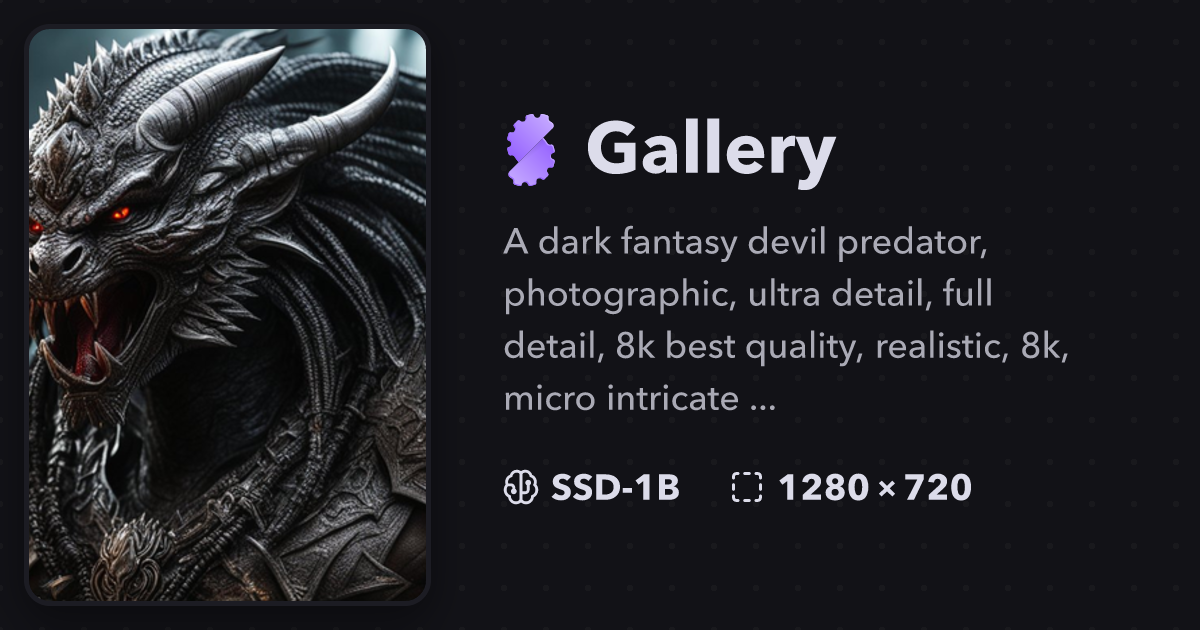 A dark fantasy devil predator, photographic, ultra... | Gallery