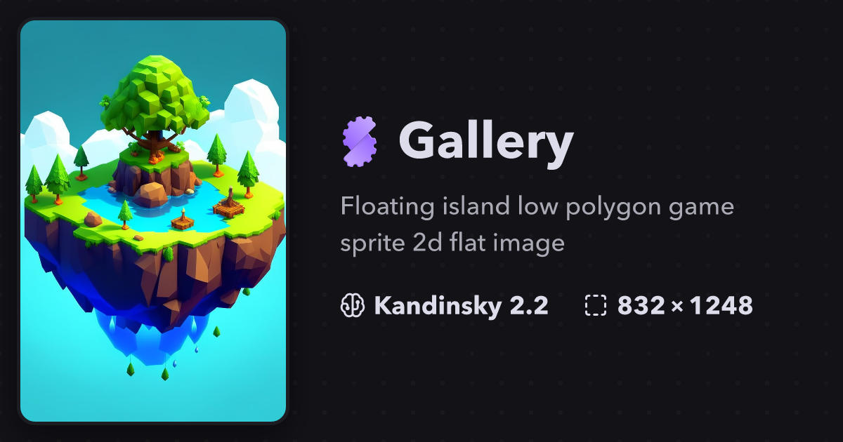 "Floating island low polygon game sprite ..." | Gallery | Stablecog