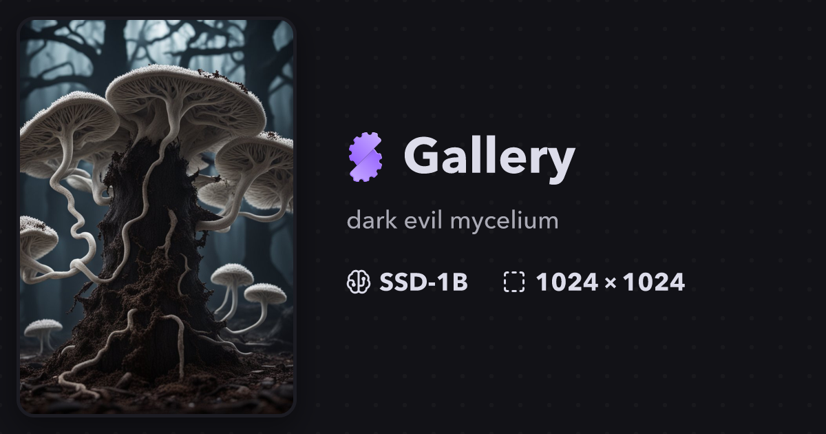 "dark evil mycelium" | Gallery | Stablecog