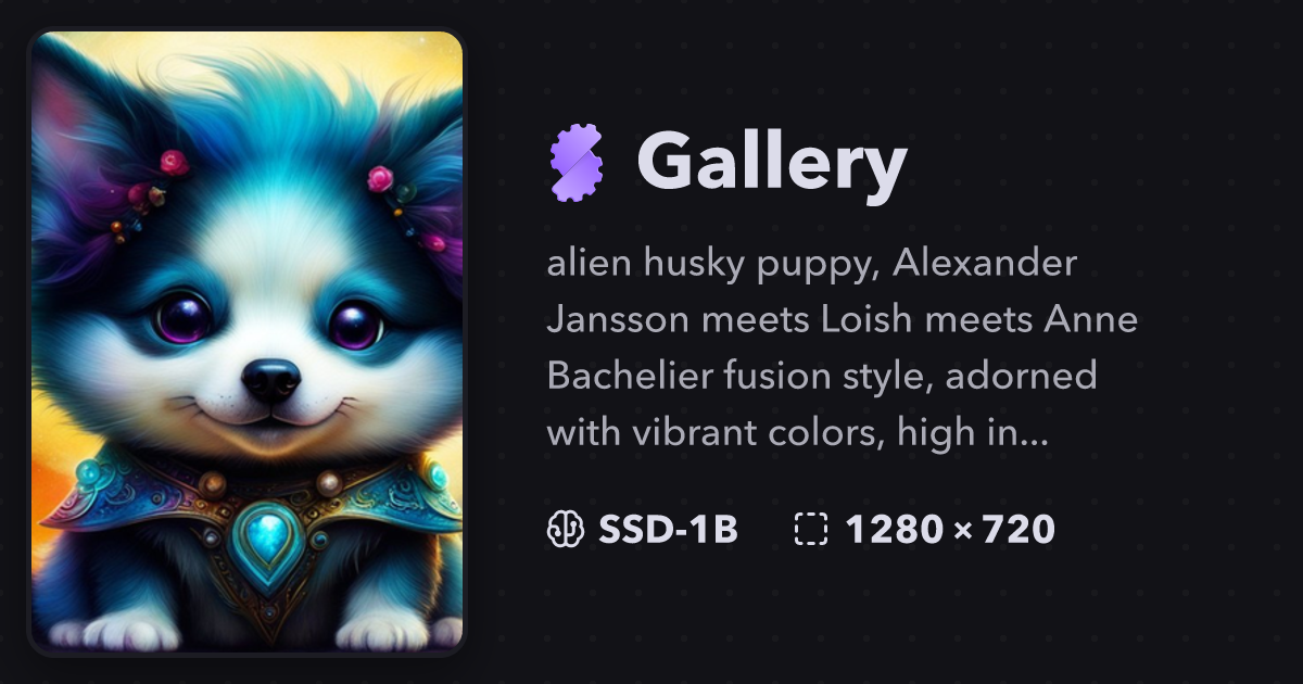 "alien husky puppy, Alexander Jansson ..." | Gallery | Stablecog