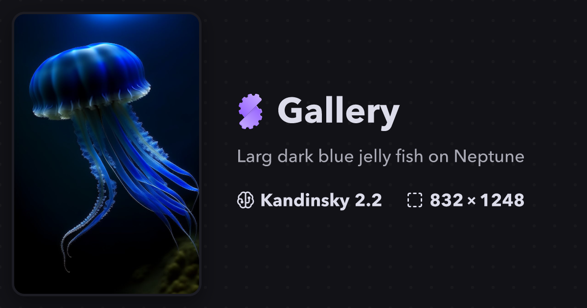 "Larg dark blue jelly fish on Neptune" | Gallery | Stablecog