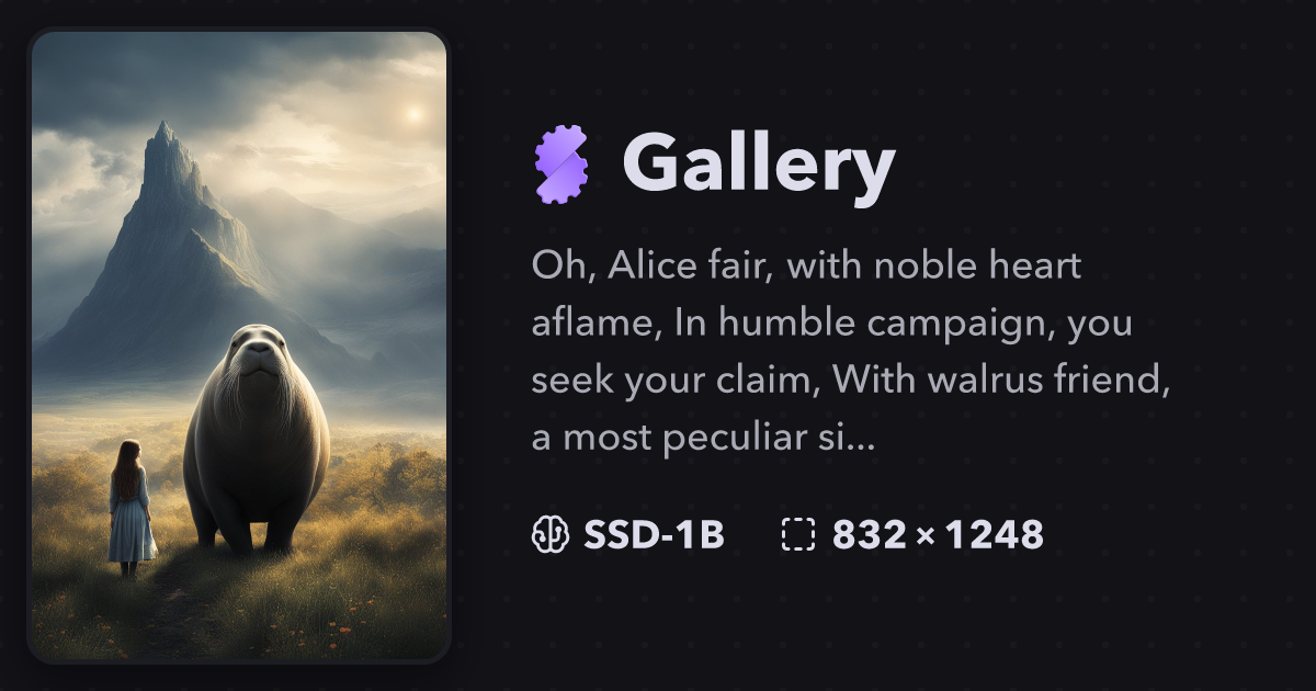 "Oh, Alice fair, with noble heart afla..." | Gallery | Stablecog