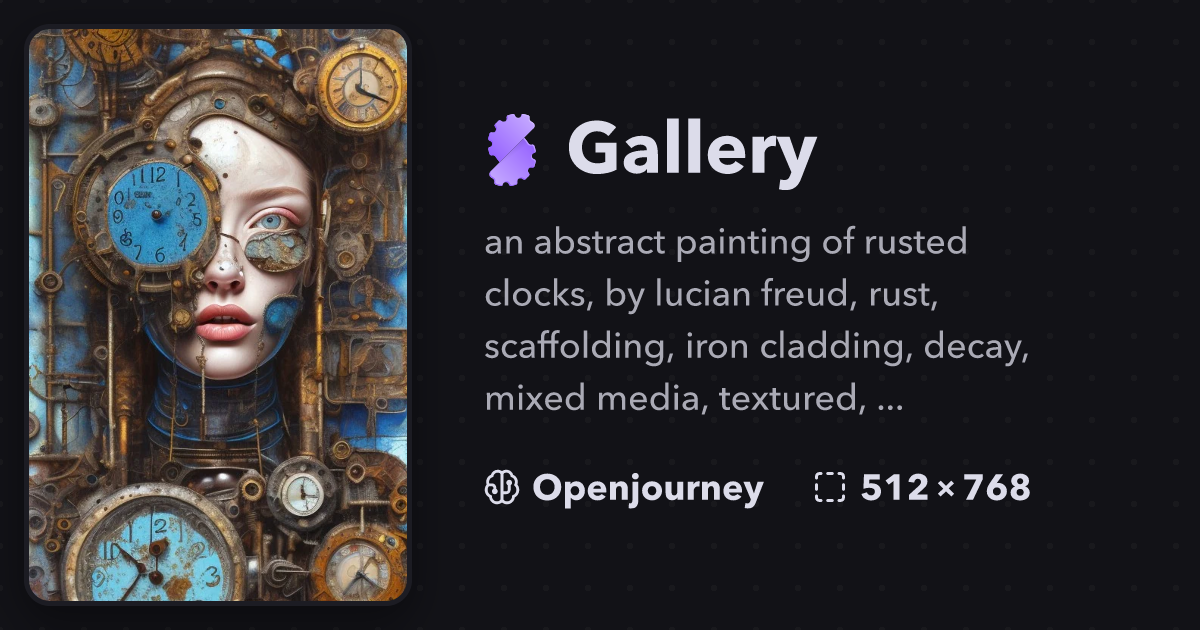 "an abstract painting of rusted clocks..." | Gallery | Stablecog