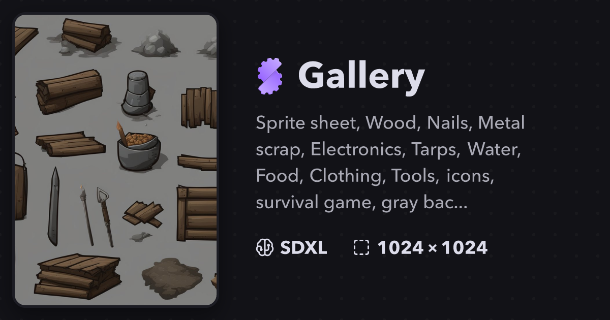 "Sprite sheet, Wood, Nails, Metal scra..." | Gallery | Stablecog