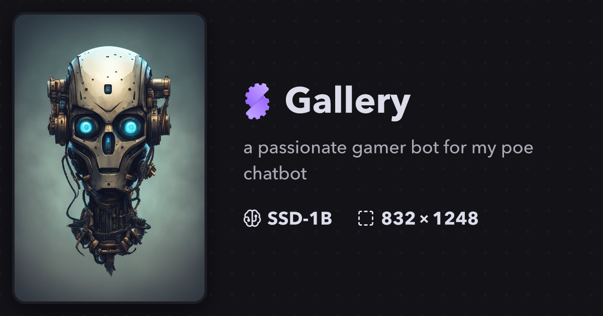 "a passionate gamer bot for my poe chatbo..." | Gallery | Stablecog
