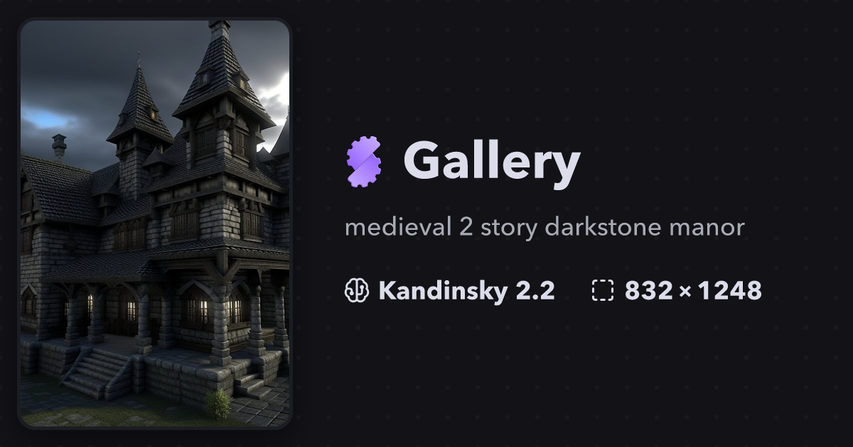 "medieval 2 story darkstone manor" | Gallery | Stablecog