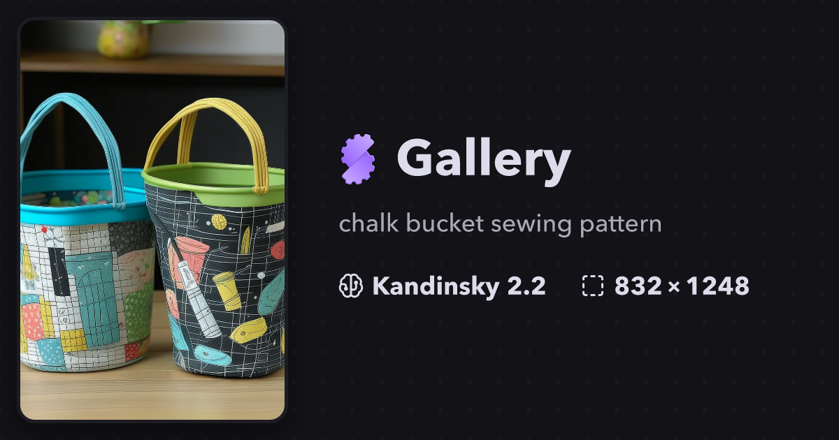 Chalk bucket sewing pattern | Gallery