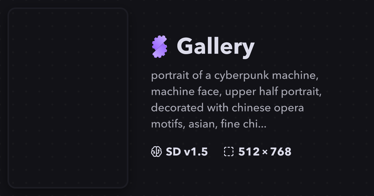 "portrait of a cyberpunk machine, mach..." | Gallery | Stablecog