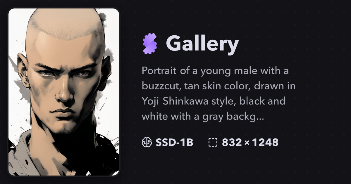 Portrait of a young male with a buzzcut, tan skin ... | Gallery
