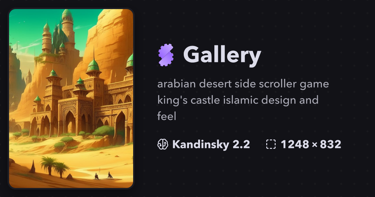 "arabian desert side scroller game king's..." | Gallery | Stablecog