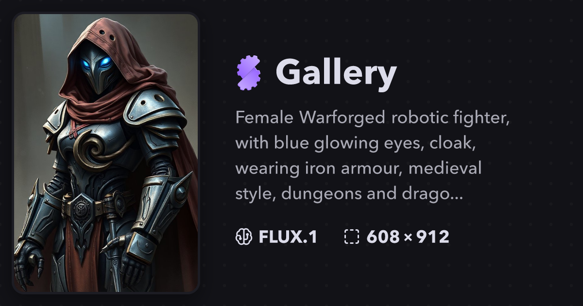 "Female Warforged robotic fighter, wit..." | Gallery | Stablecog