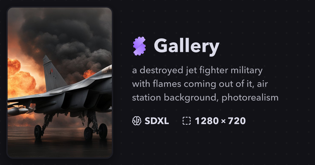 "a destroyed jet fighter military with..." | Gallery | Stablecog