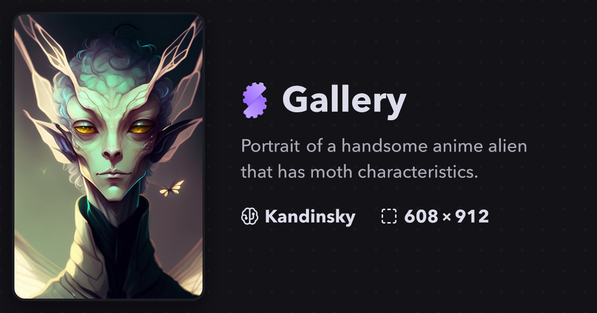 "Portrait of a handsome anime alien that ..." | Gallery | Stablecog
