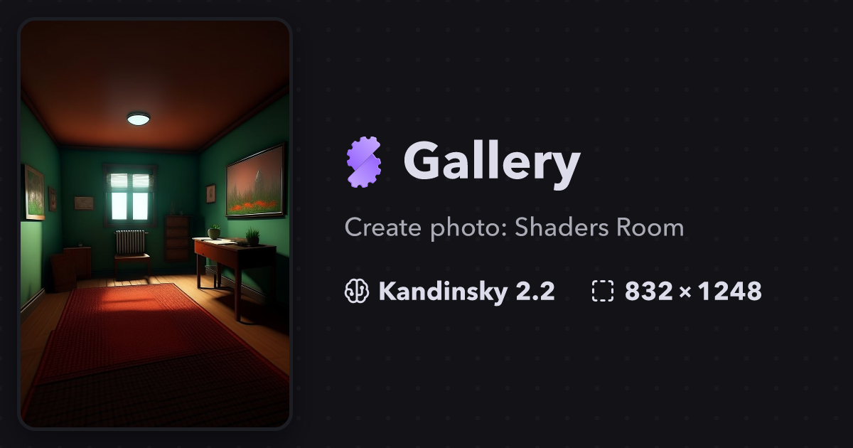 "Create photo: Shaders Room" | Gallery | Stablecog