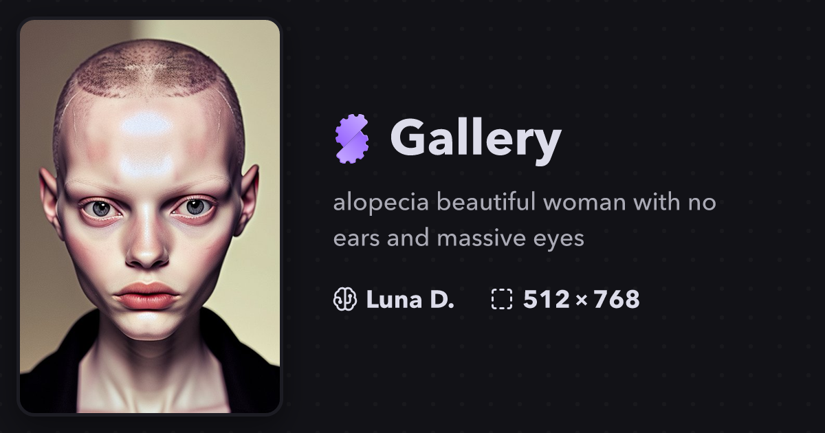 "alopecia beautiful woman with no ears..." | Gallery | Stablecog