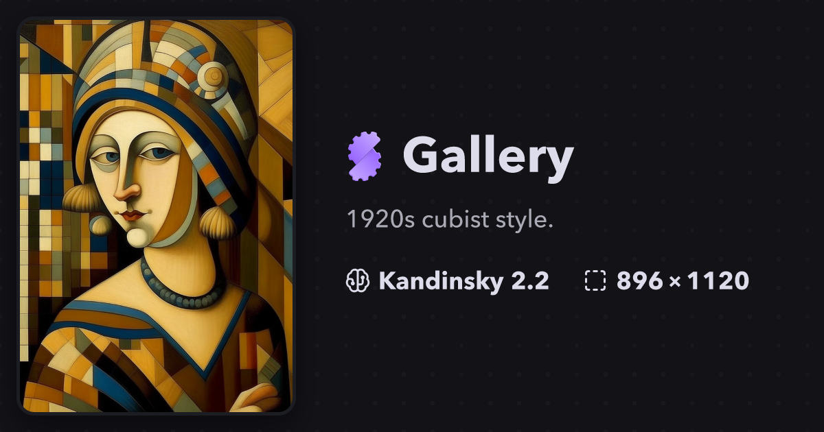 "1920s cubist style." | Gallery | Stablecog