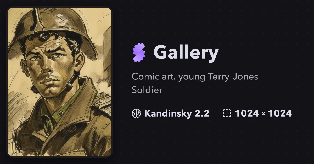 "Comic art. young Terry Jones Soldier" | Gallery | Stablecog