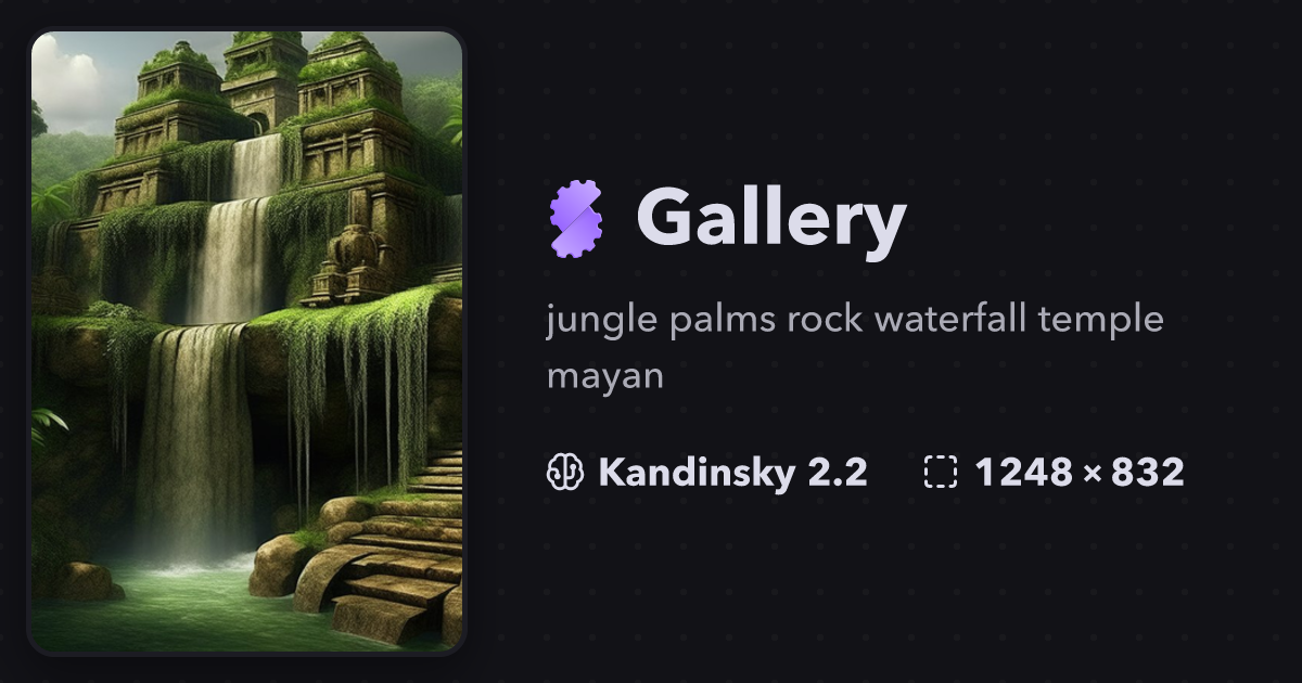 "jungle palms rock waterfall temple mayan" | Gallery | Stablecog