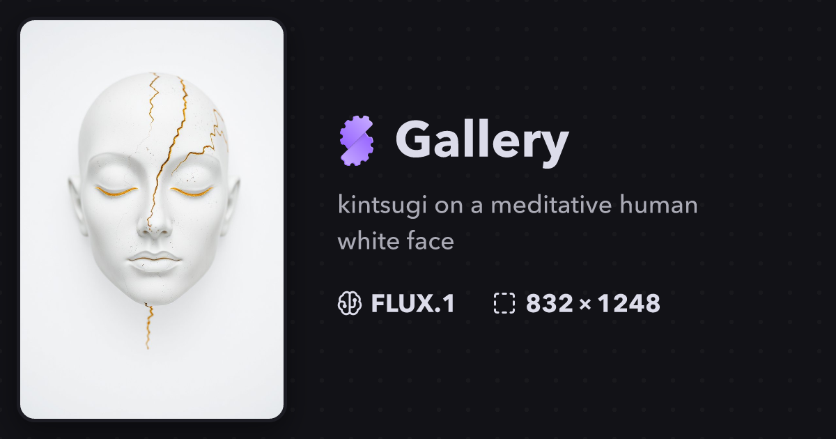 "kintsugi on a meditative human white ..." | Gallery | Stablecog