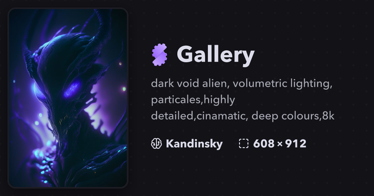 "dark void alien, volumetric lighting,..." | Gallery | Stablecog