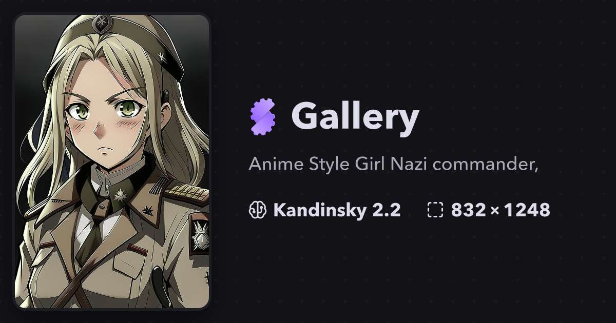 "Anime Style Girl Nazi commander," | Gallery | Stablecog