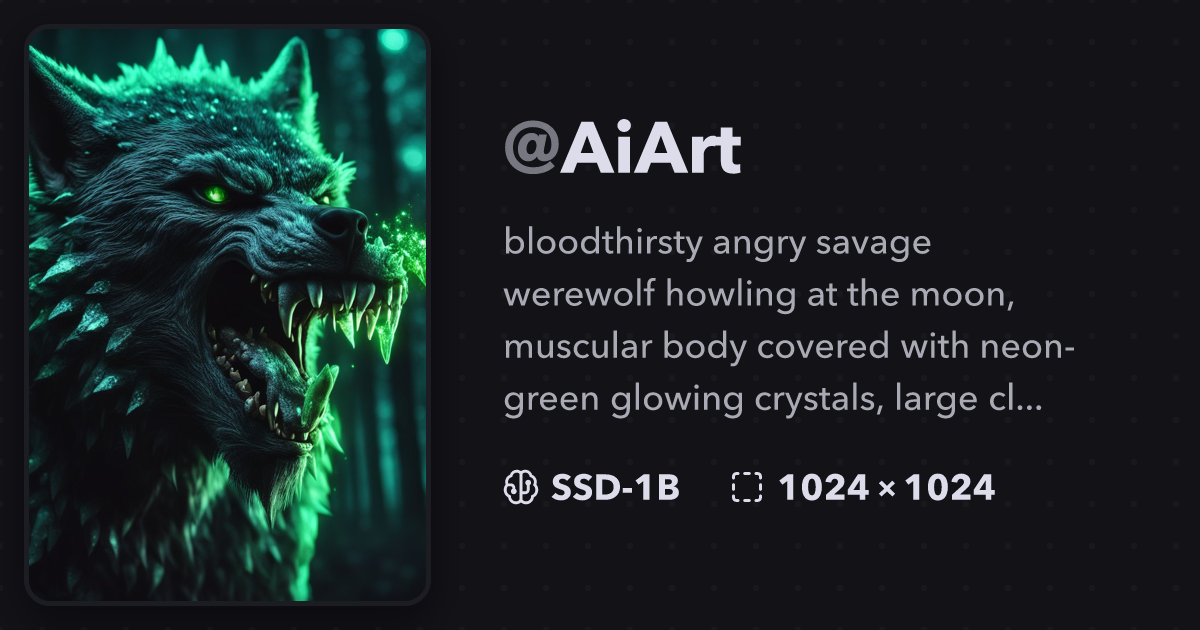 "bloodthirsty angry savage werewolf howli..." | @AiArt on Stablecog