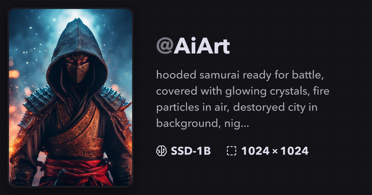 "hooded samurai ready for battle, covered..." | @AiArt on Stablecog