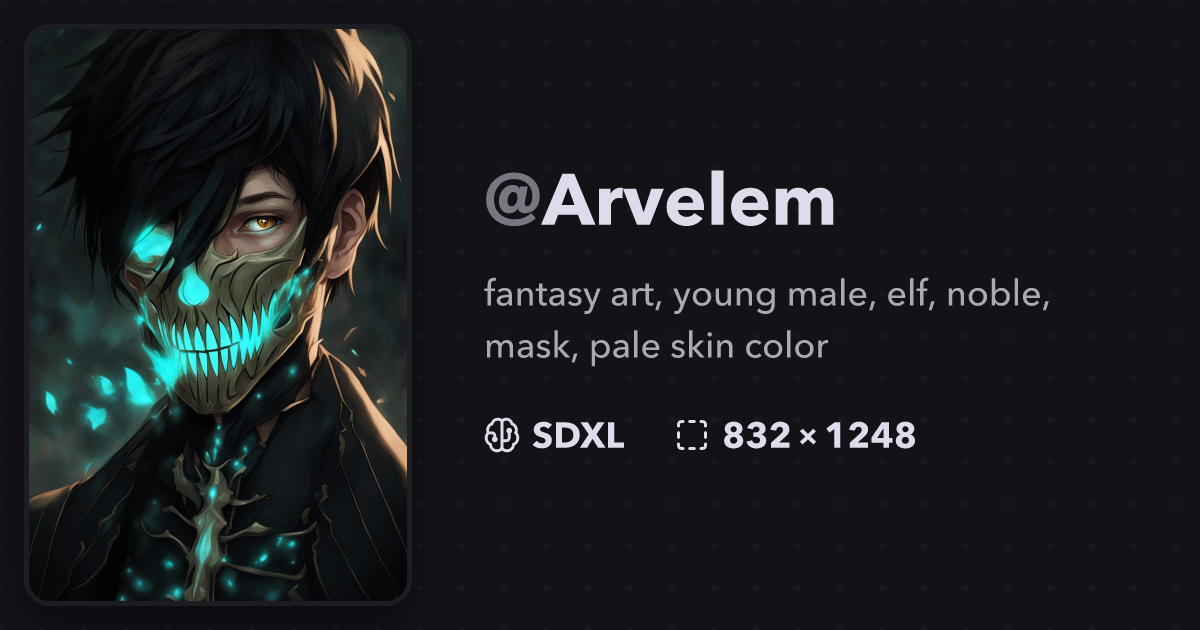 Fantasy art, young male, elf, noble, mask, pale sk... | @Arvelem