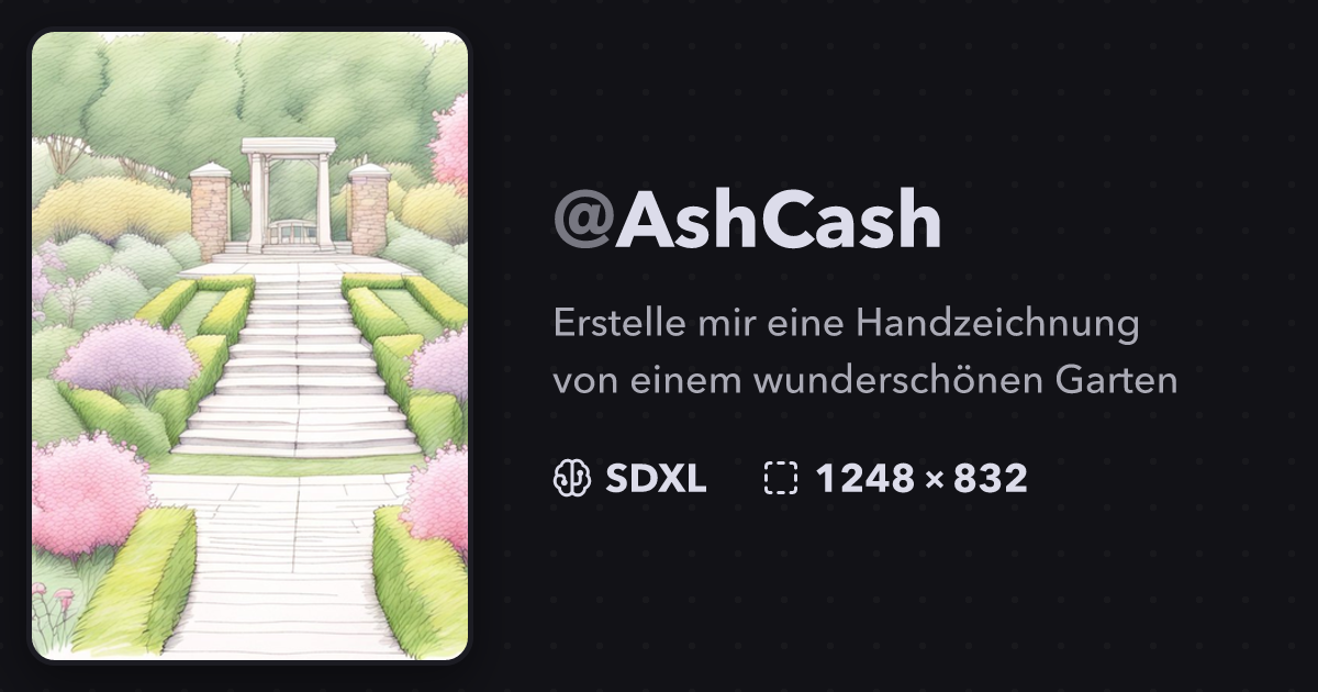 "Erstelle mir eine Handzeichnung von eine..." | @AshCash on Stablecog