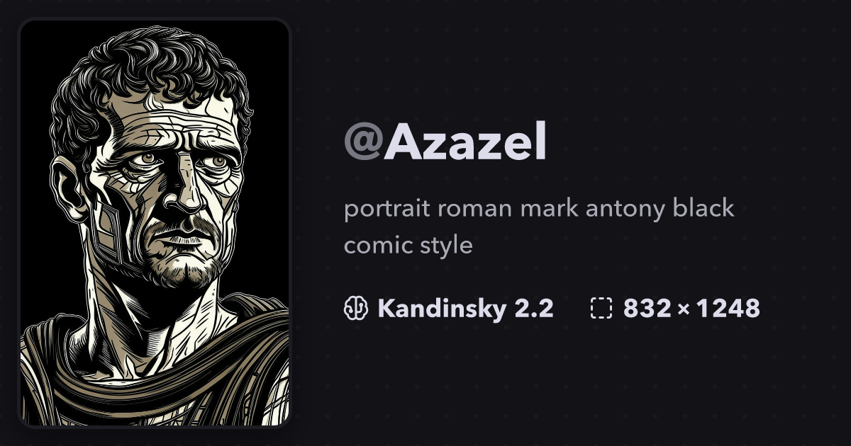 Portrait roman mark antony black comic style | @Azazel