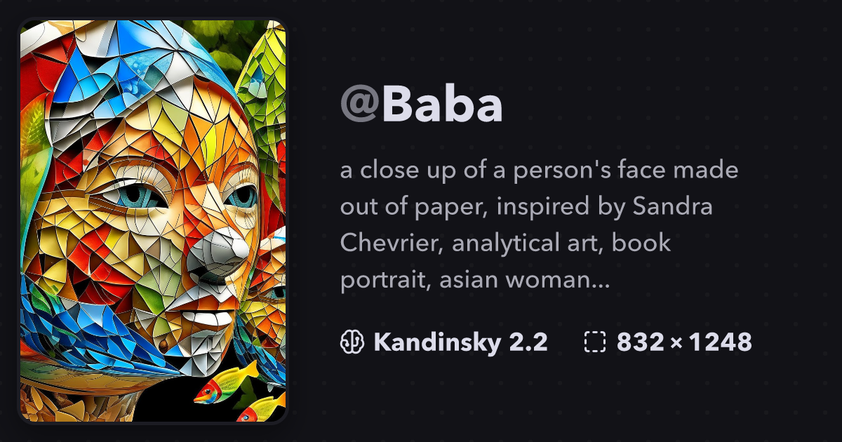 "a close up of a person's face made out o..." | @Baba on Stablecog