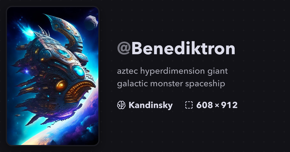 "aztec hyperdimension giant galactic mons..." | @Benediktron on Stablecog