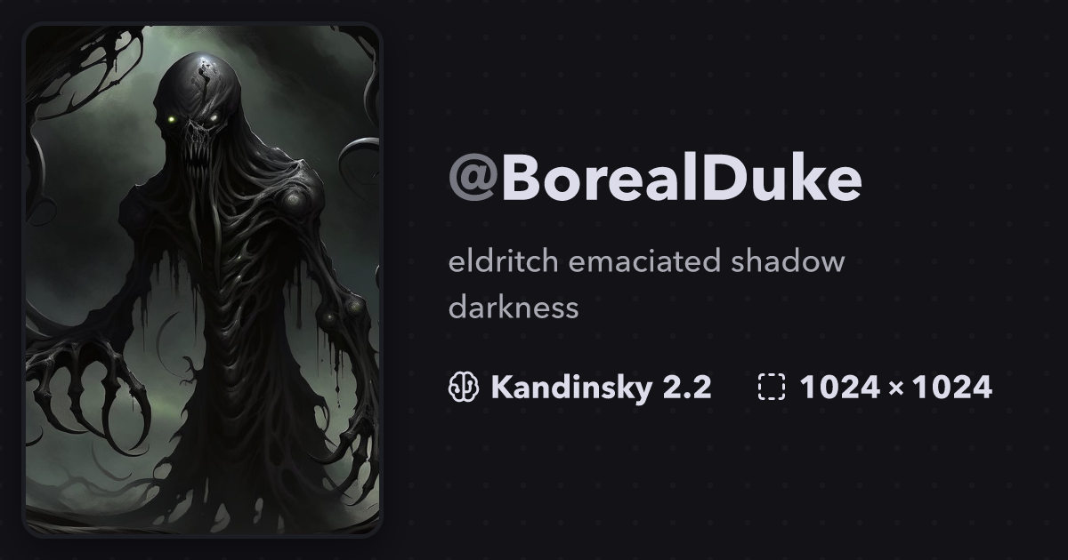 "eldritch emaciated shadow darkness" | @BorealDuke on Stablecog