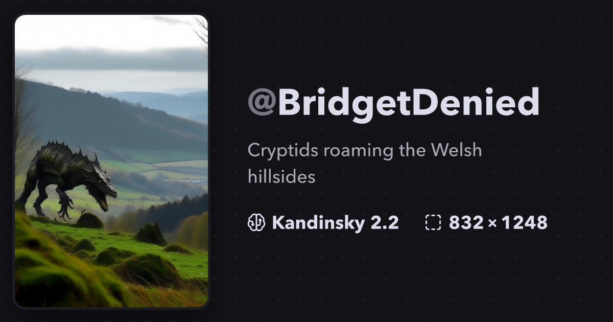 Cryptids roaming the Welsh hillsides | @BridgetDenied