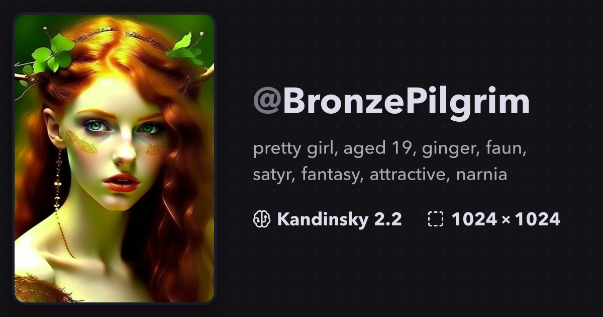 Pretty girl, aged 19, ginger, faun, satyr, fantasy... | @BronzePilgrim