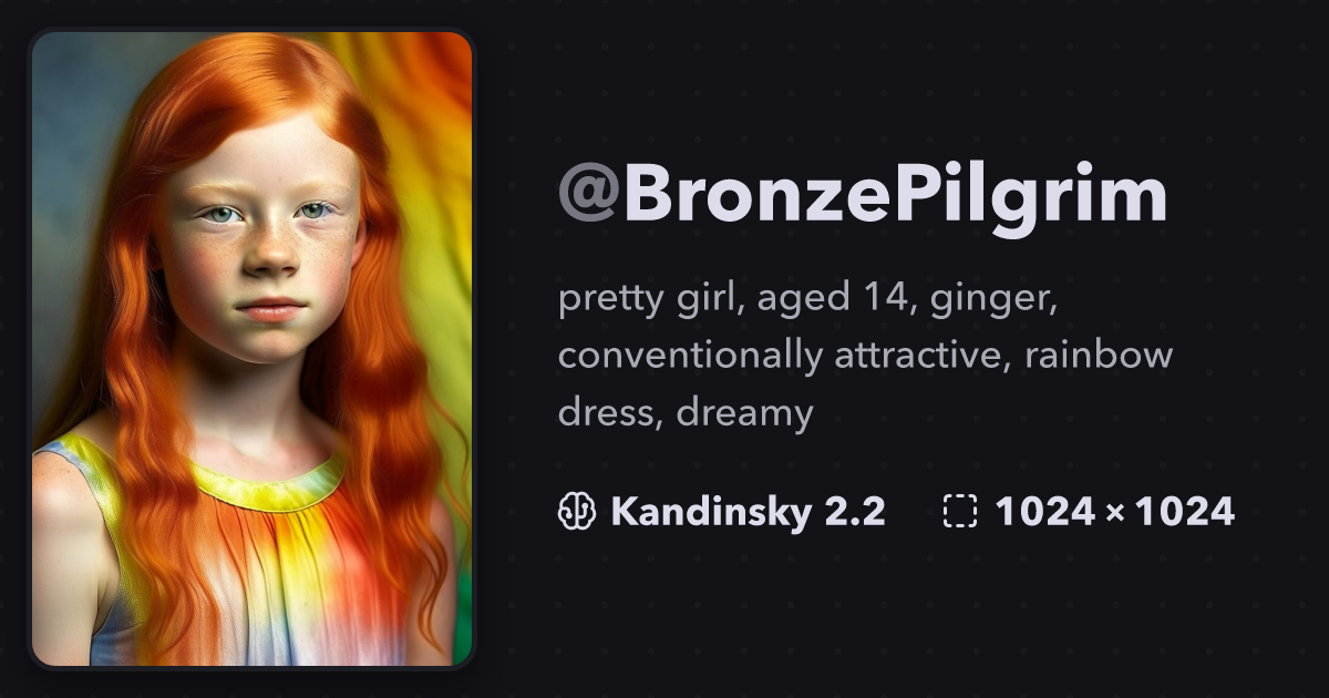 Pretty girl, aged 14, ginger, conventionally attra... | @BronzePilgrim
