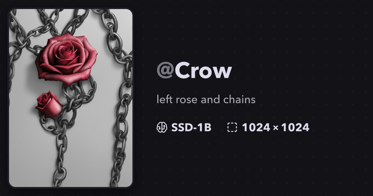 "left rose and chains" | @Crow on Stablecog
