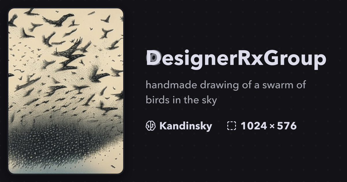 "Handmade drawing of a swarm of birds in ..." | @DesignerRxGroup on ...