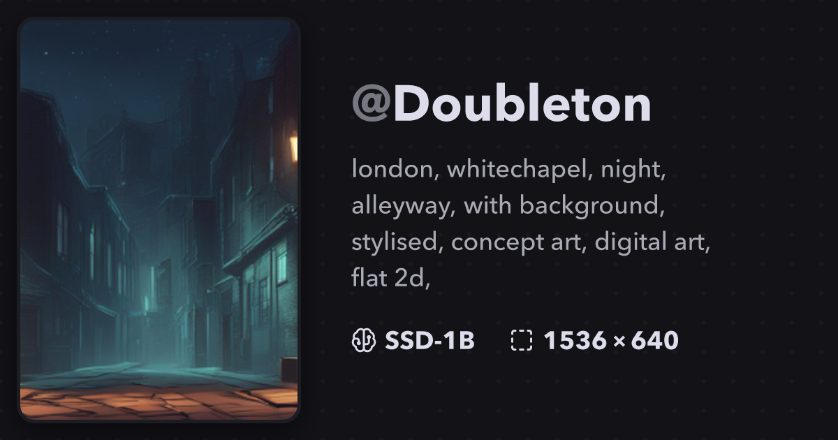 "london, whitechapel, night, alleyway, wi..." | @Doubleton on Stablecog