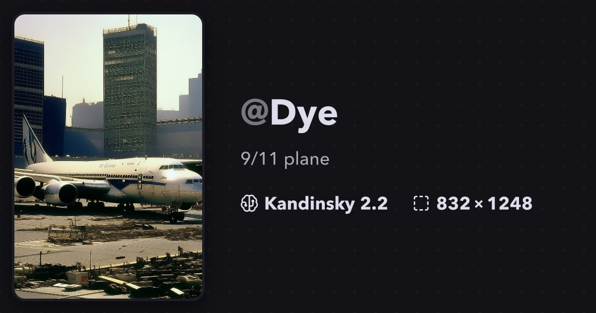 "9/11 plane" | @Dye on Stablecog