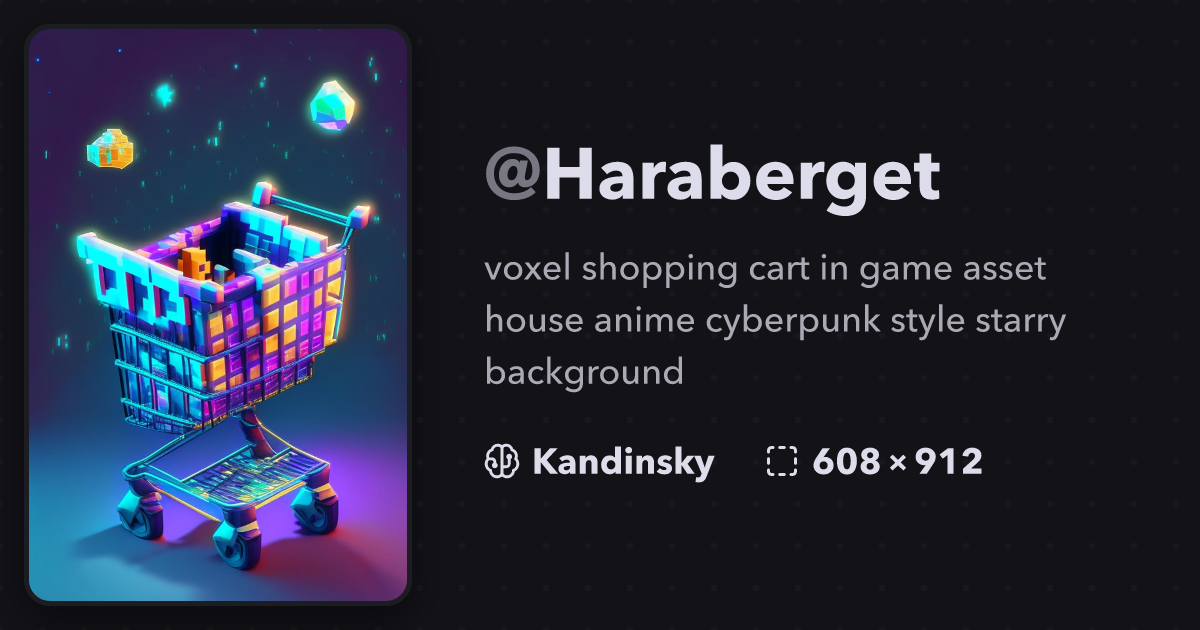 "voxel shopping cart in game asset house ..." | @Haraberget on Stablecog