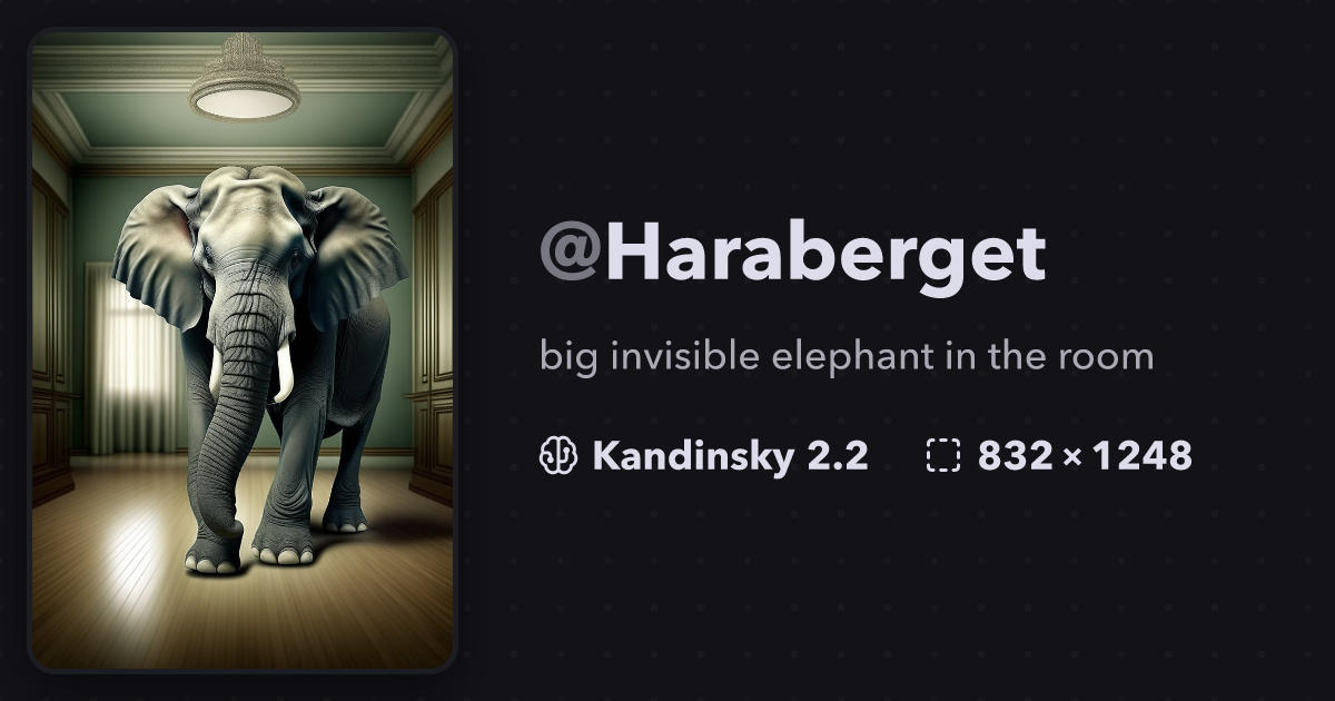 "big invisible elephant in the room" | @Haraberget on Stablecog
