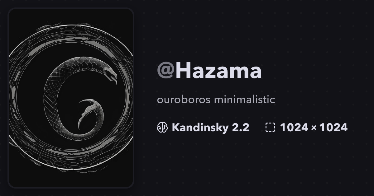 "ouroboros minimalistic" | @Hazama on Stablecog