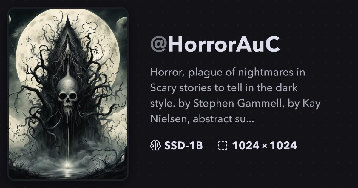 "Horror, plague of nightmares in Scary st..." | @HorrorAuC on Stablecog