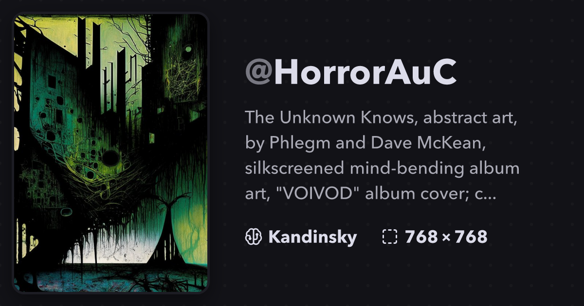 "The Unknown Knows, abstract art, by Phle..." | @HorrorAuC on Stablecog